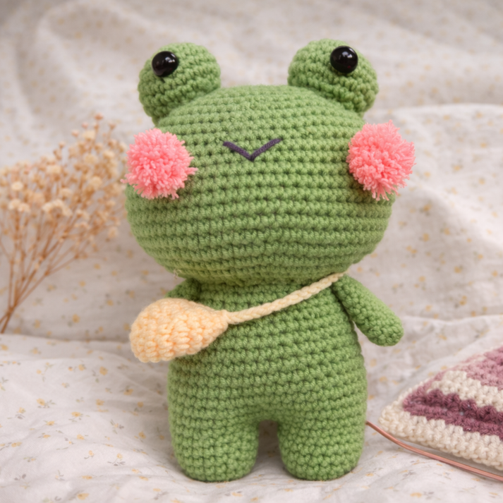 [Handmade Crochet] Cece 🐸 — The Messenger Frog WabiSnuggle Plush – Wabi ...